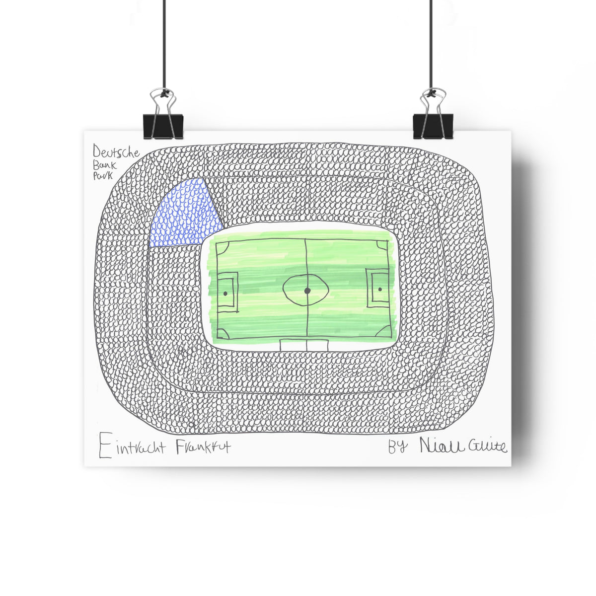 Eintracht Frankfurt - Deutsche Bank Park - Print – Niall Guite - Art ...