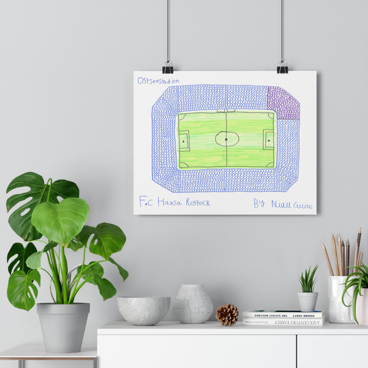 F.C Hansa Rostock - Ostseestadion - Print – Niall Guite - Art with a ...