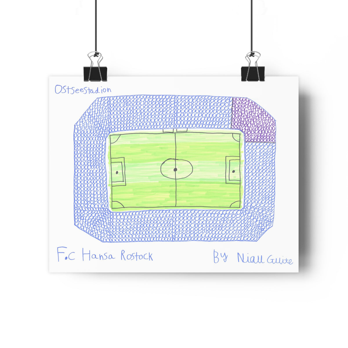 F.C Hansa Rostock - Ostseestadion - Print – Niall Guite - Art with a ...