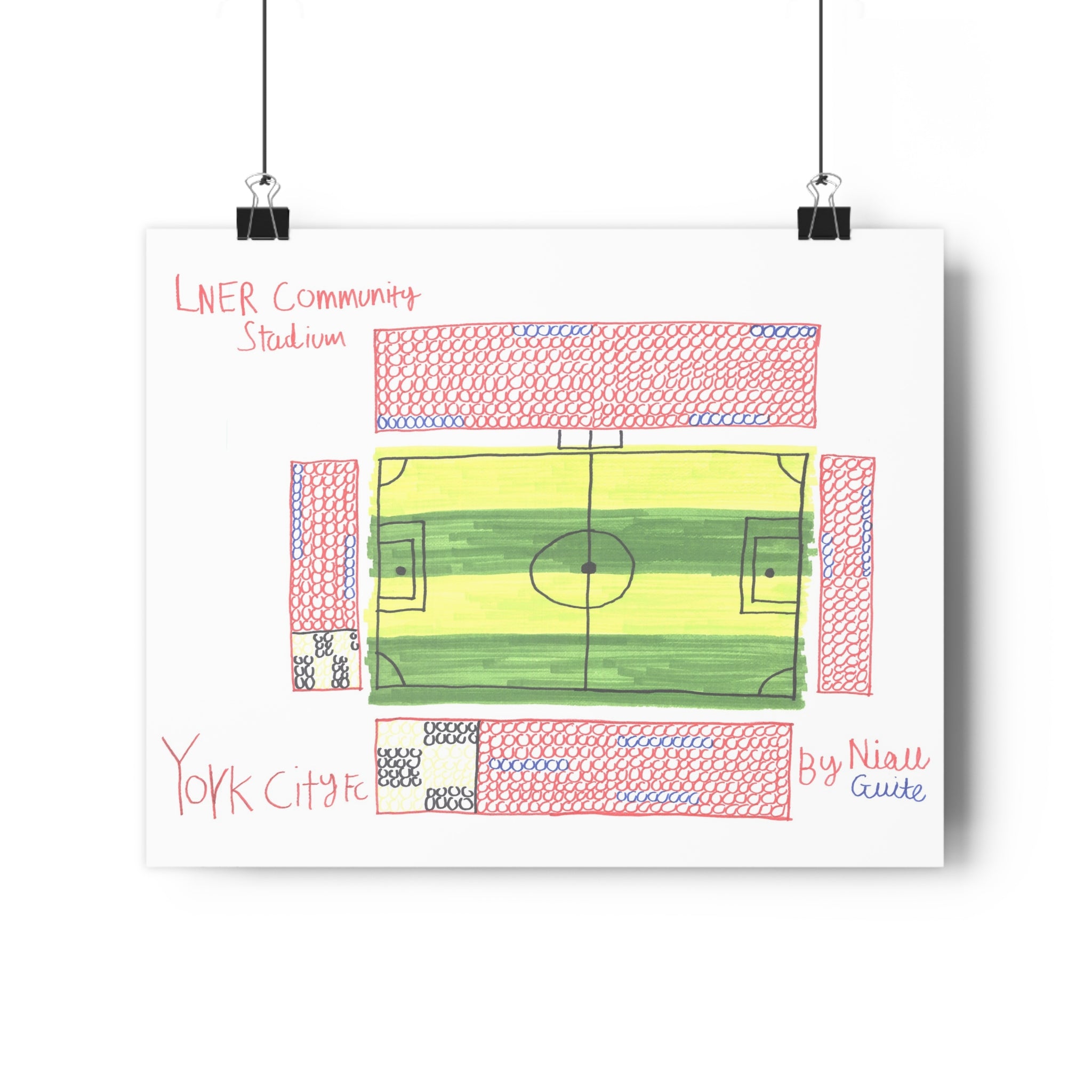 York City - LNER Community Stadium - Print – Niall Guite - Art with a ...