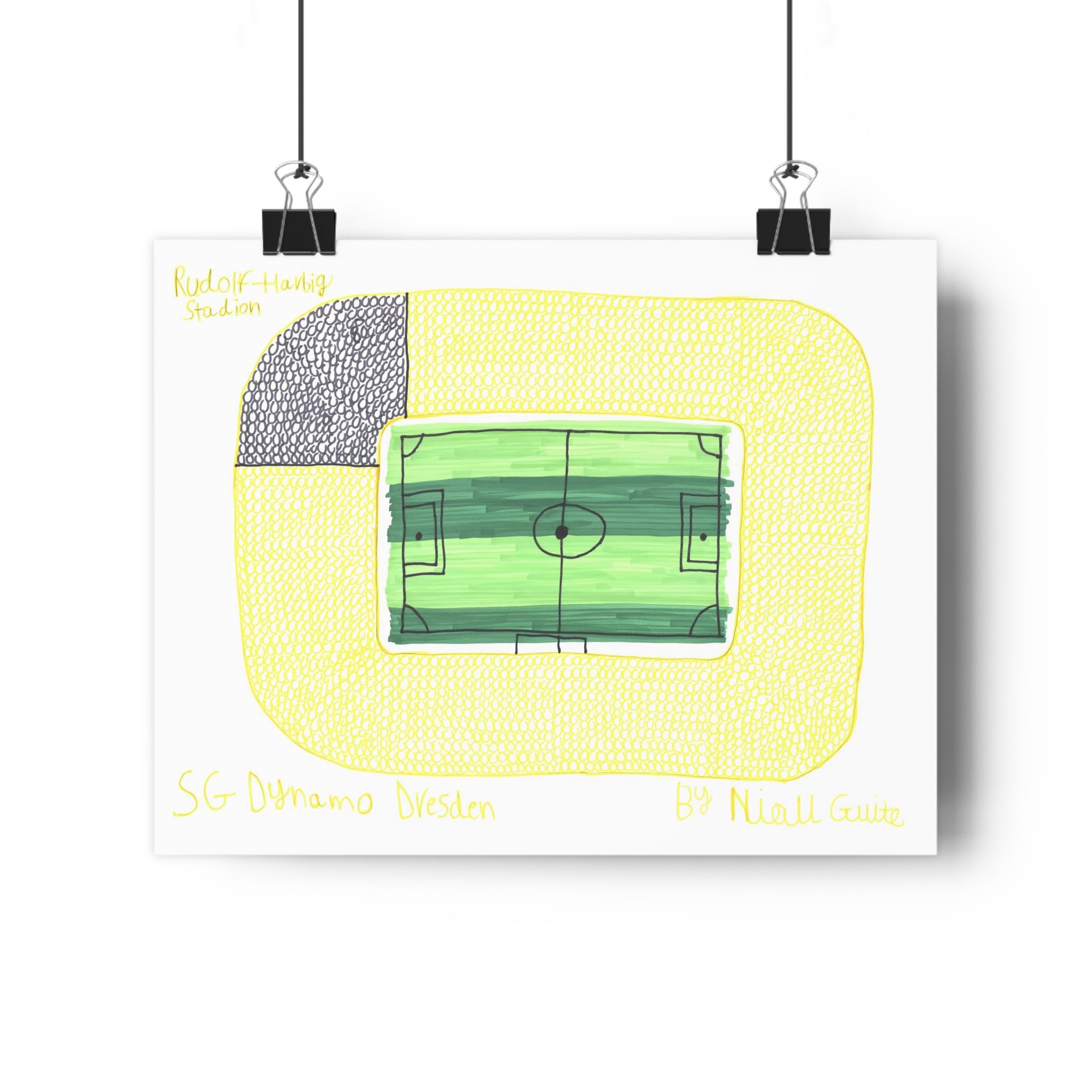 SG Dynamo Dresden - Rudolf Harbig Stadion - Print – Niall Guite - Art ...
