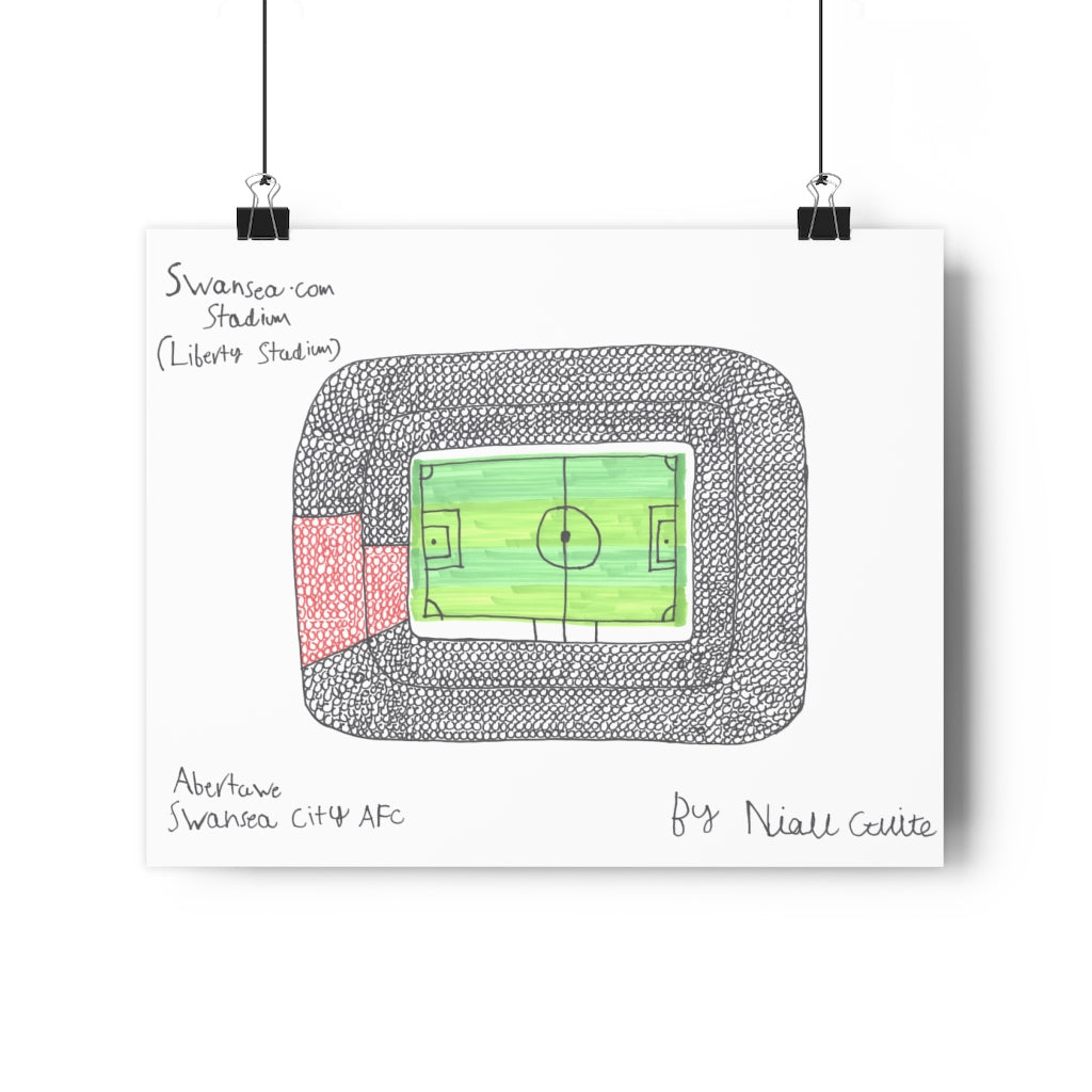Swansea City - Liberty Stadium - Print – Niall Guite - Art with a ...